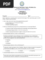 20 Easy-Moderate Logic Questions Tagalog | PDF