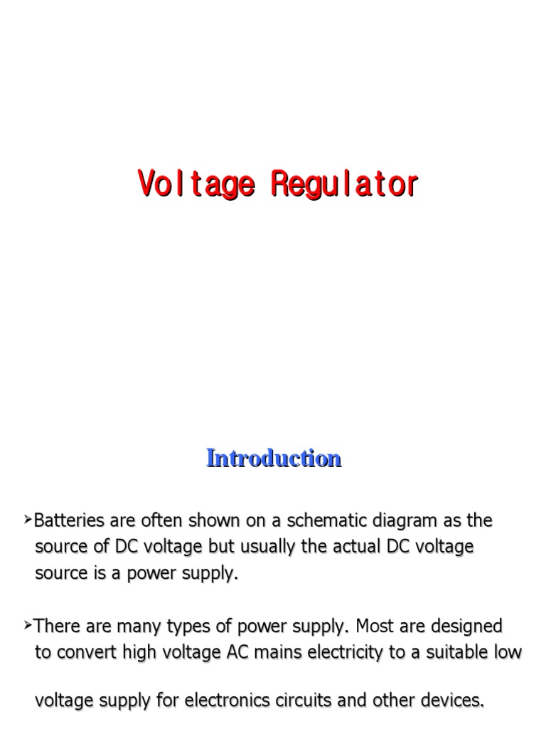 Voltage Regulator Class | PDF | Rectifier | Power Supply