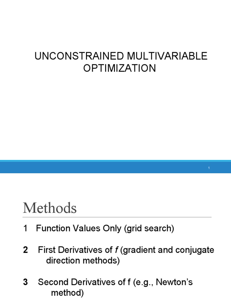 OPTIMIZATION OF MULTIVARIABLE FUNCTIONS | PDF | Analysis | Mathematical Analysis