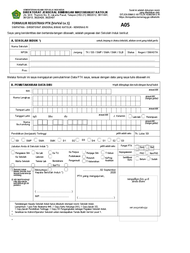 Formulir-A05 (1) - Dikonversi | PDF