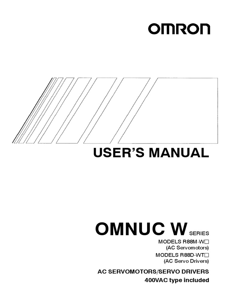 Omron r88d-Wt User - Manual | PDF | Alternating Current | Power Supply