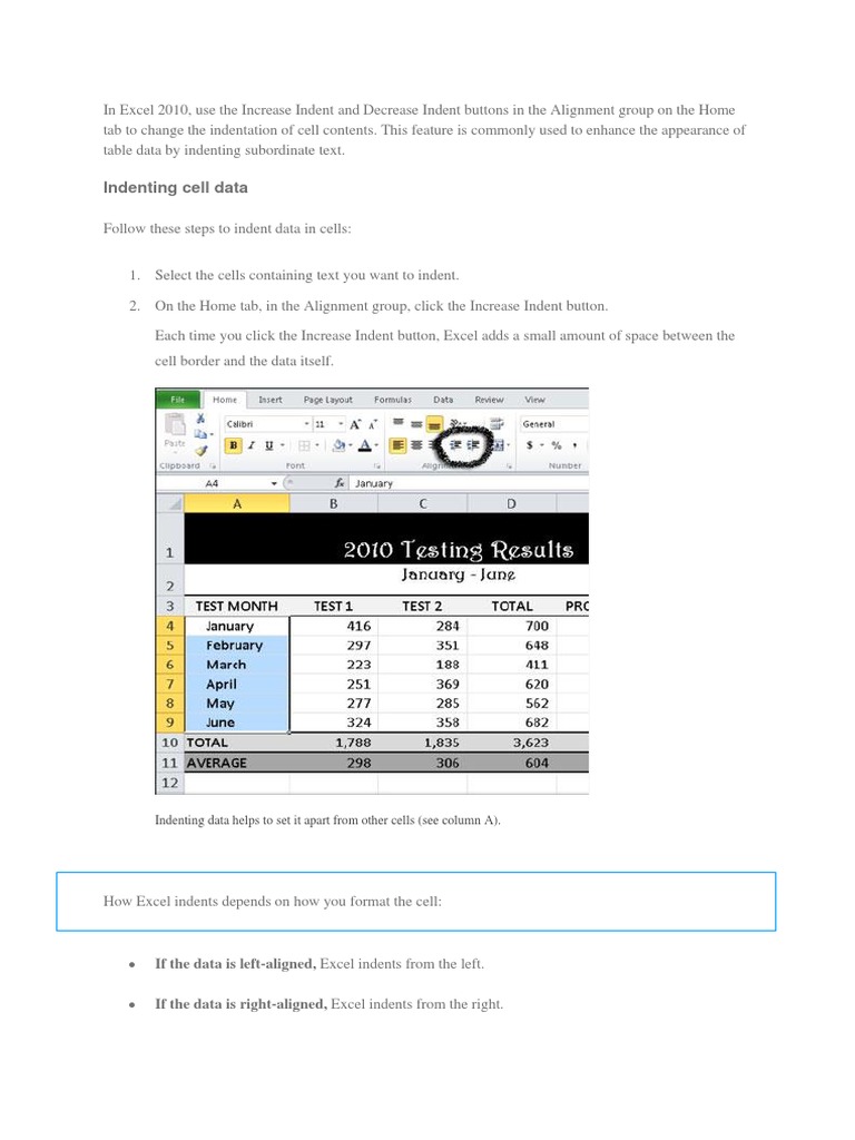How To Ident Rows in Excel | PDF