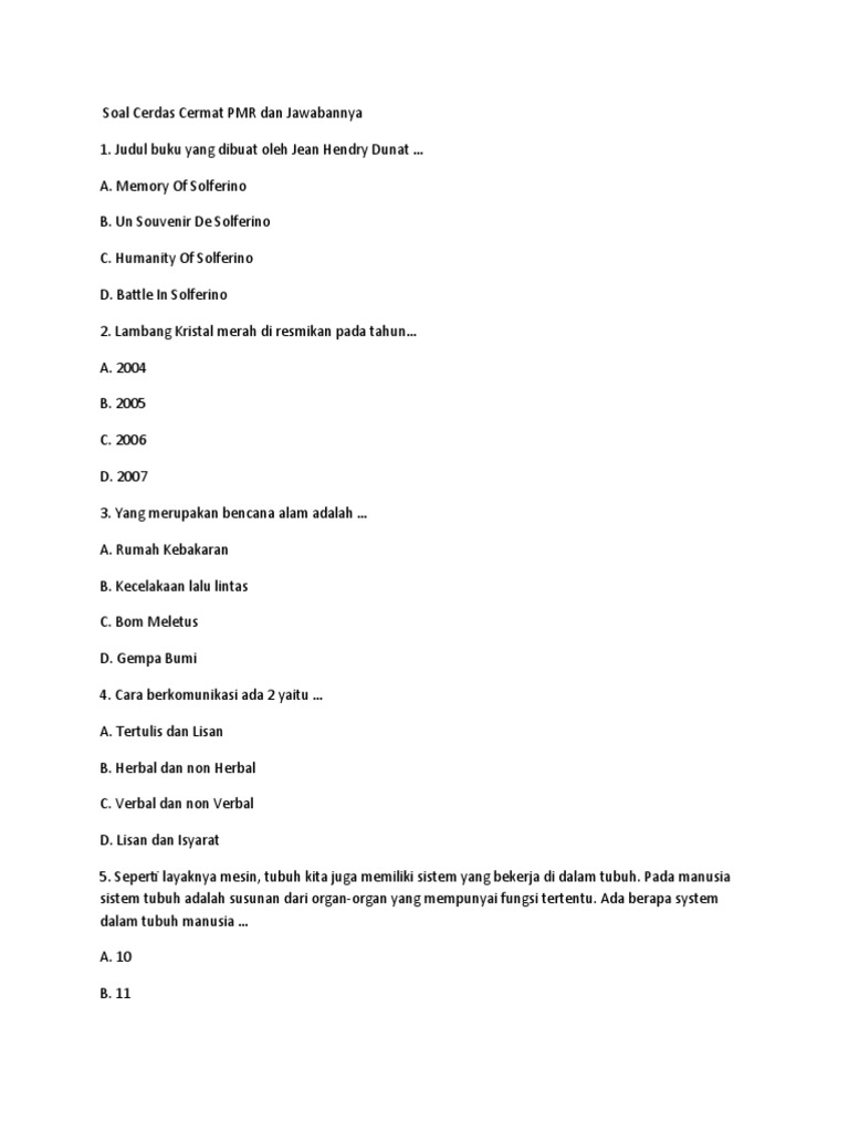 Soal LCC PMR 2 | PDF