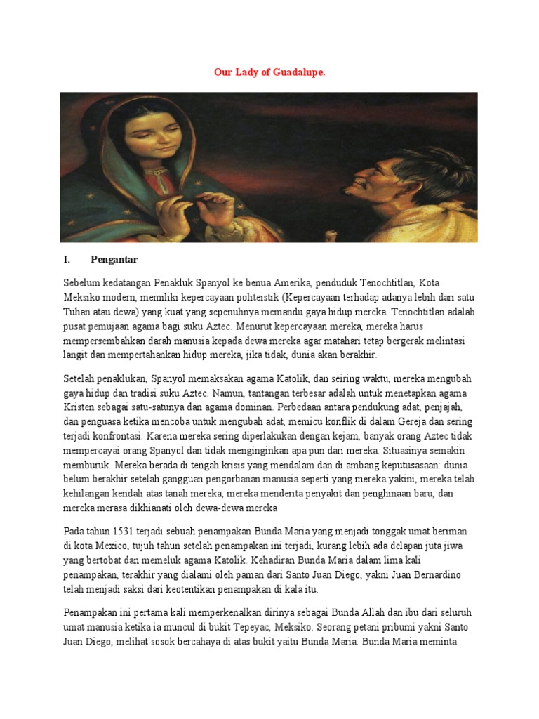 Our Lady of Guadalupe | PDF