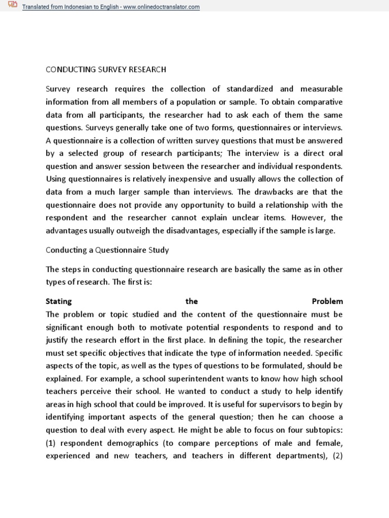 Melakukan Survei Riset | PDF | Survey Methodology | Questionnaire