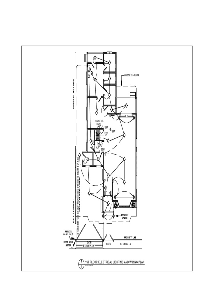 1ST Floor Electrical Lighting and Wiring Plan | PDF | Electrical ...