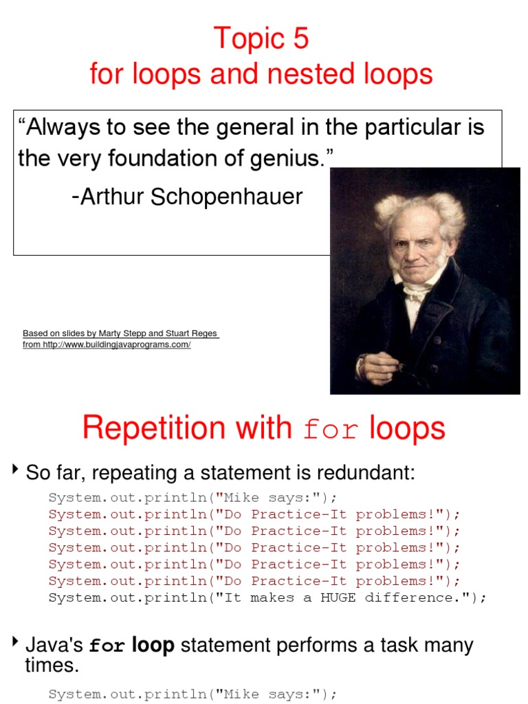 Topic5 For Loops Nested Loops | PDF | Control Flow | Mathematics