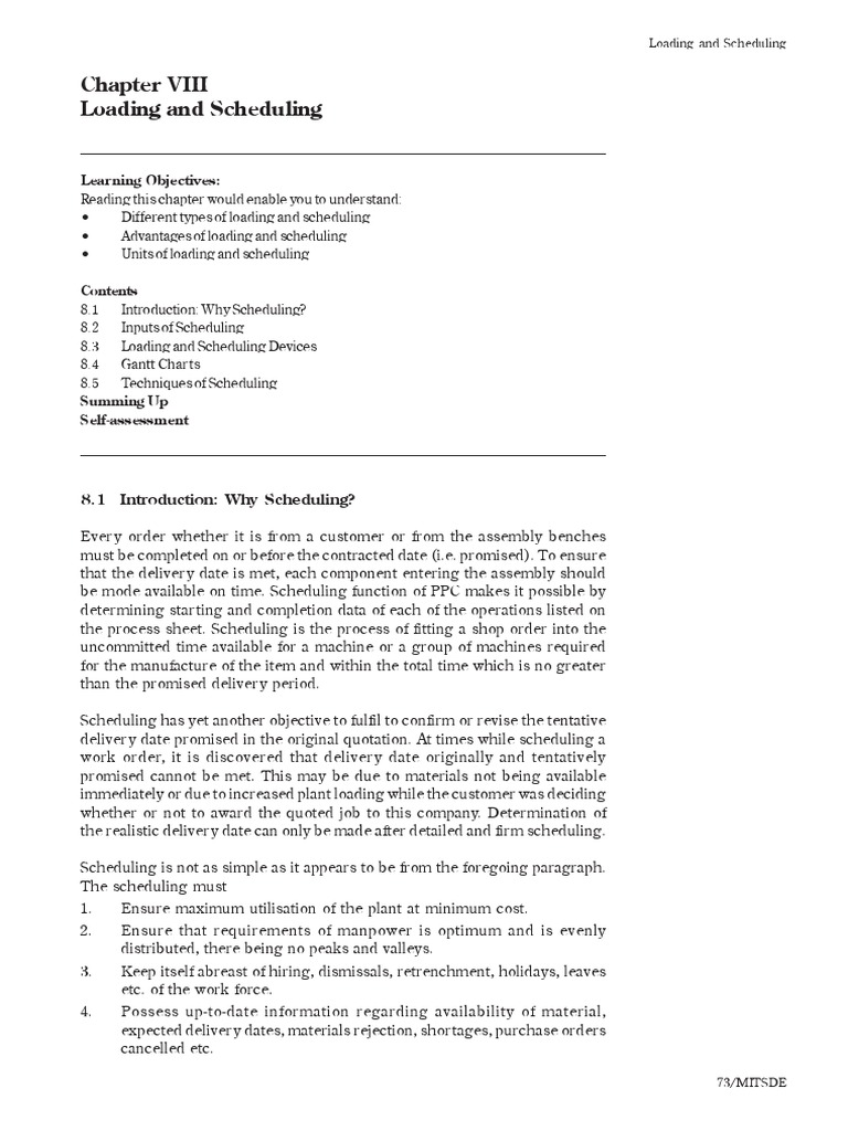 PPC Loading and Scheduling | PDF | Scheduling (Computing) | Engineering