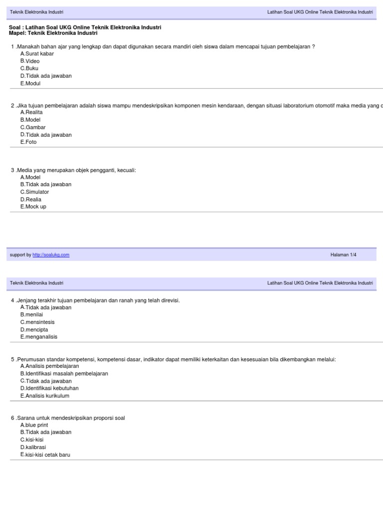 Soal ukg-soalUKG | PDF | Seni | Komputer