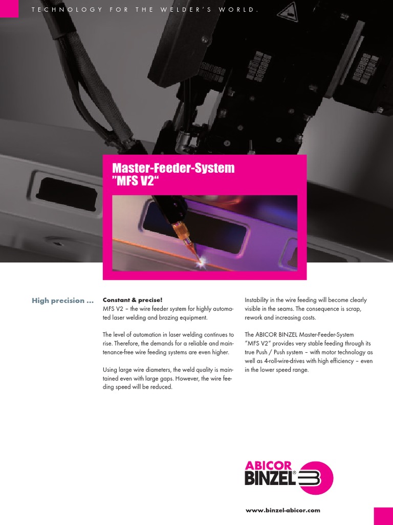Master-Feeder-System "MFS V2": High Precision .. | PDF | Wire | Welding