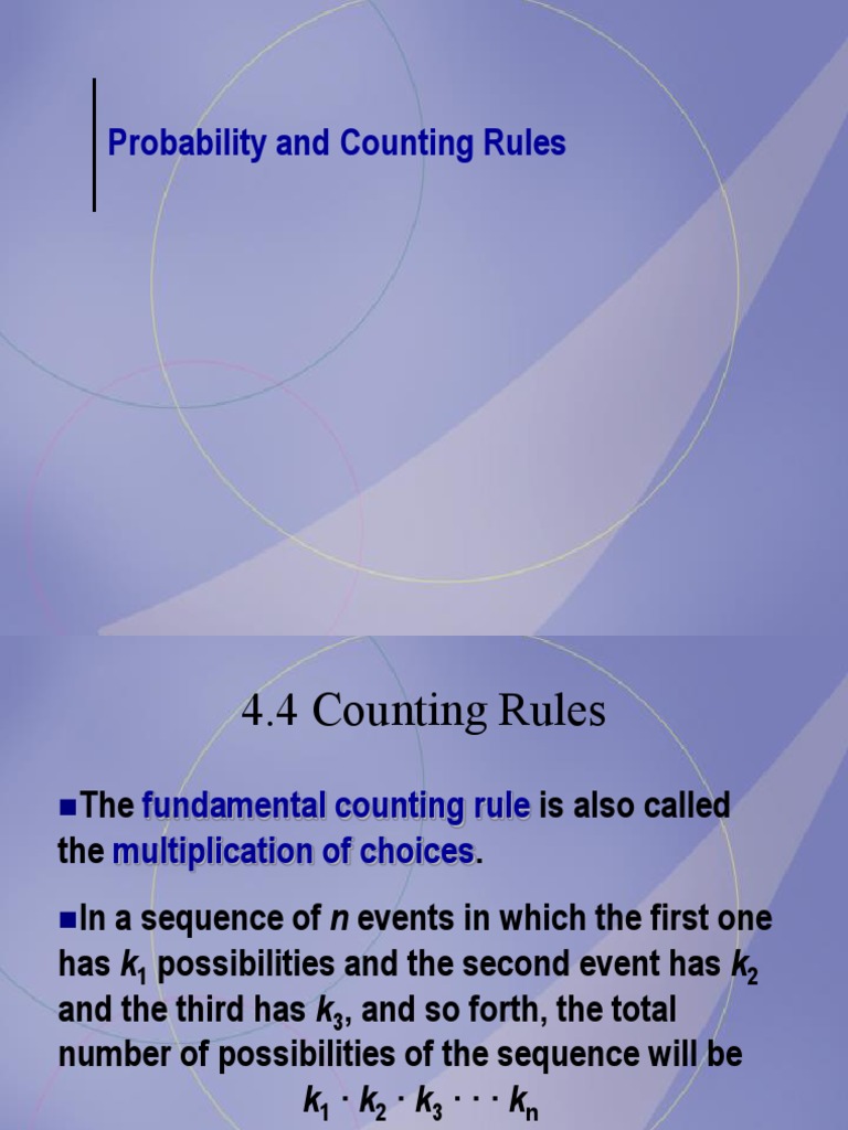 2a. Counting Rules | PDF | Paint | Mathematics