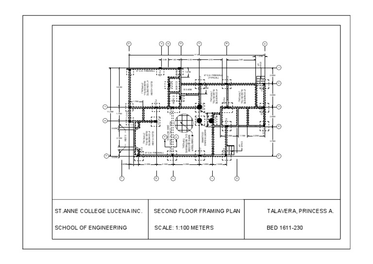 Talavera, Princess A. Second Floor Framing Plan ST - Anne College ...