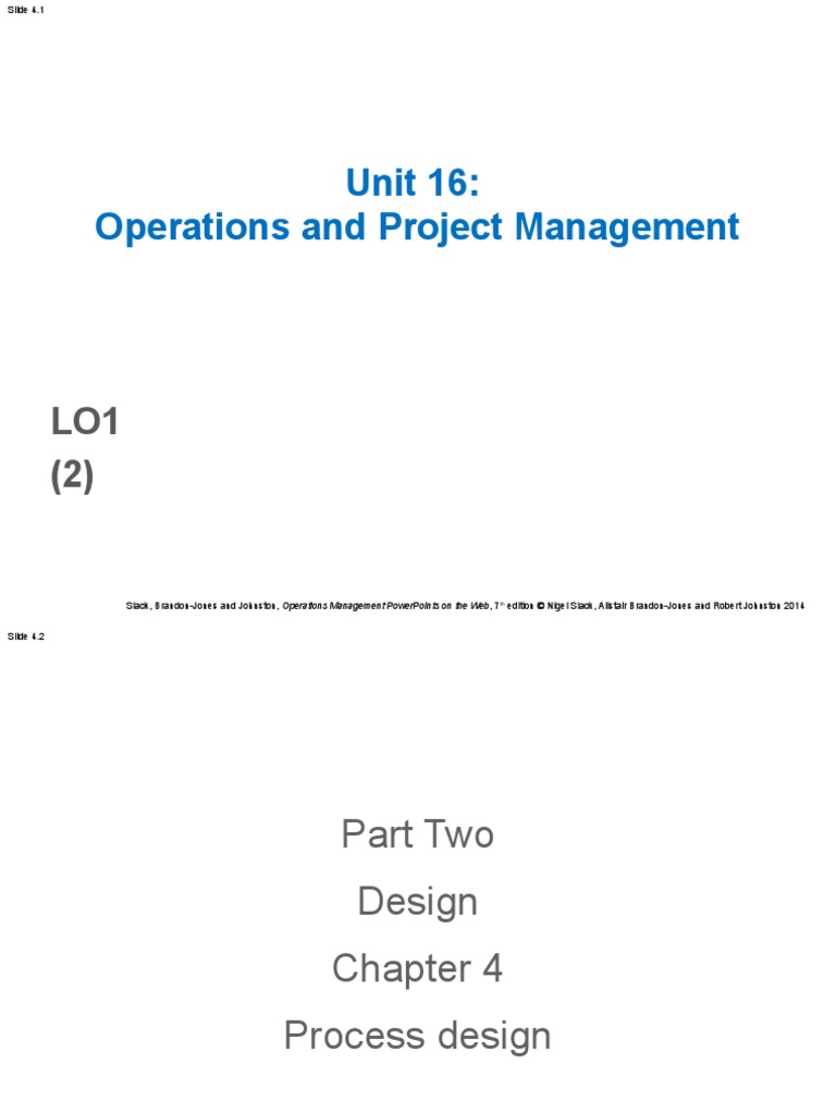 OPM 01.2 Process Design | PDF | Operations Management | Recycling