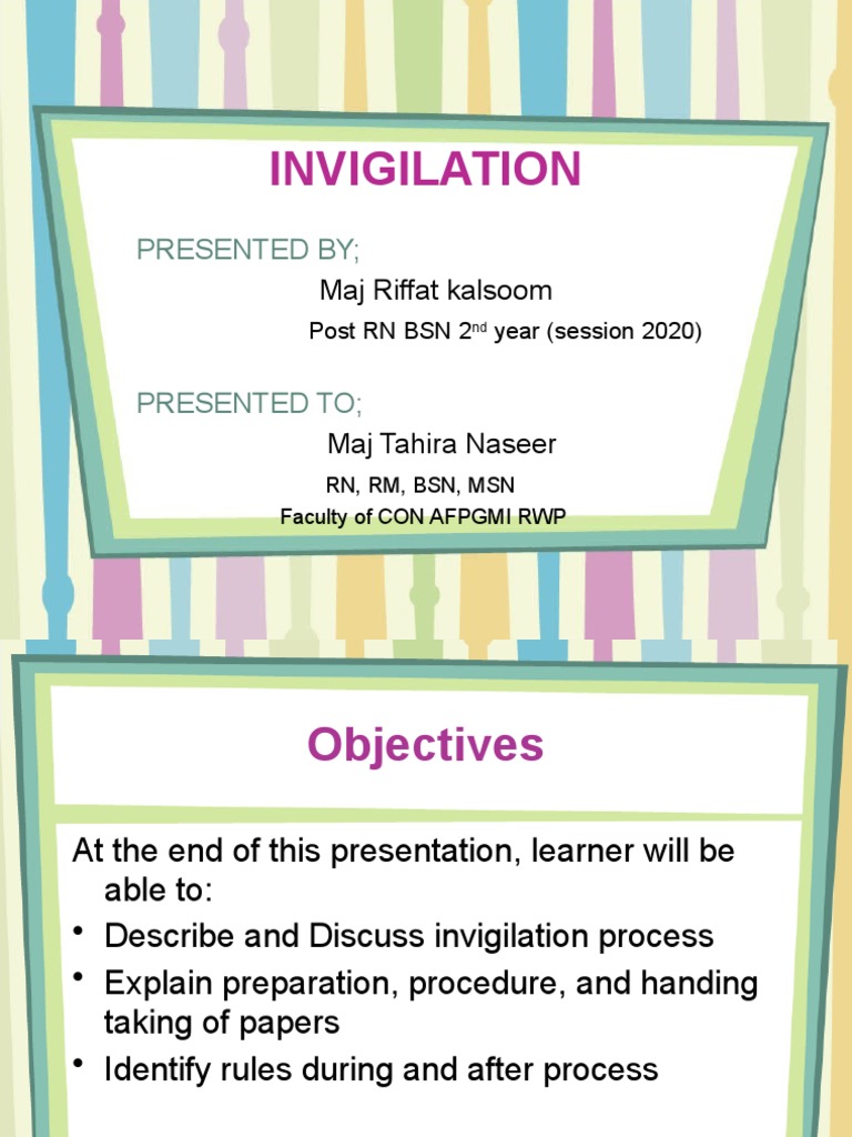 Invigilation: Presented by | PDF | Test (Assessment)