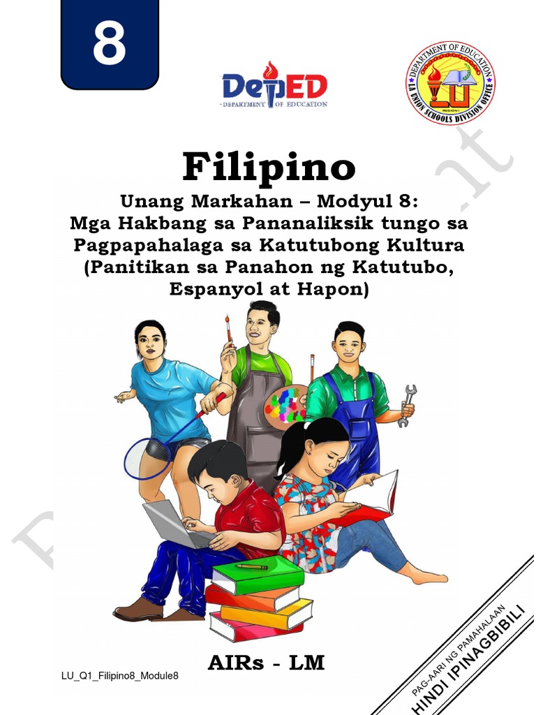 Filipino-8 Q1 Modyul-8 Edisyon1 Ver1 | PDF