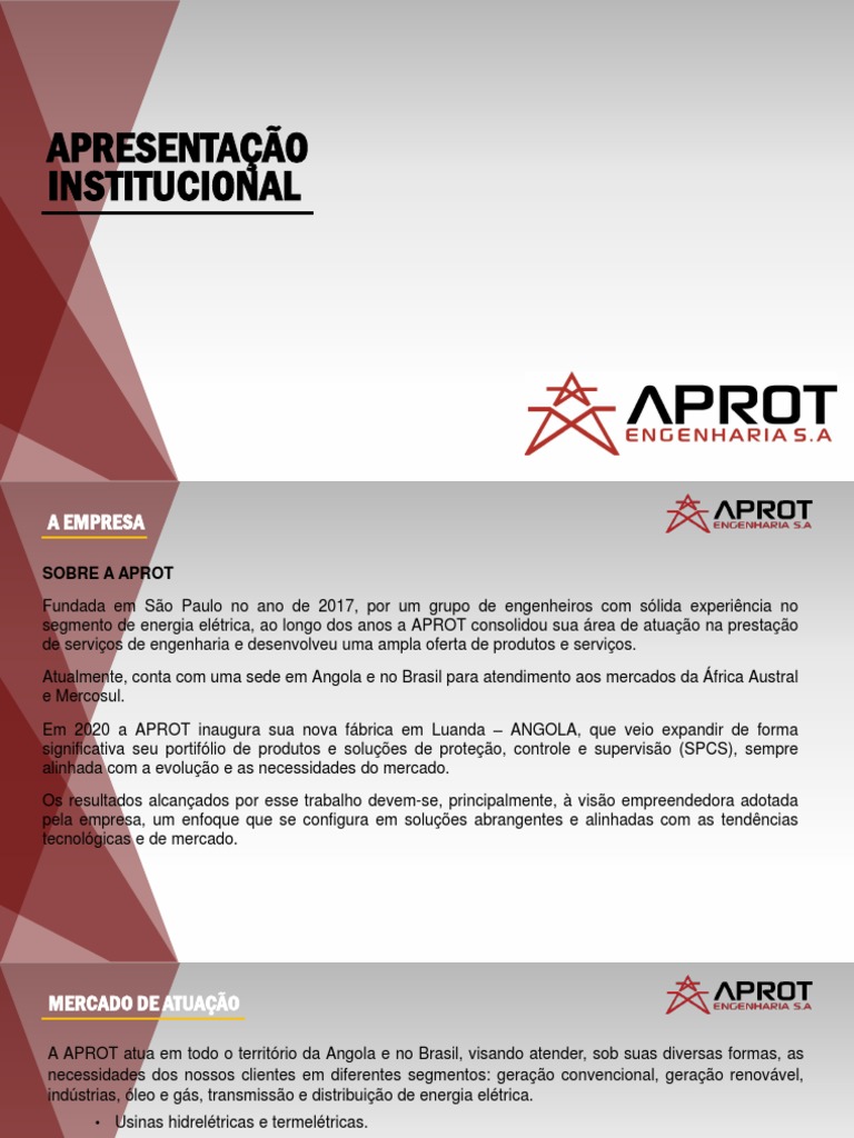 Apresentacao - Aprot BR - Ao | PDF | Distribuição de energia elétrica ...