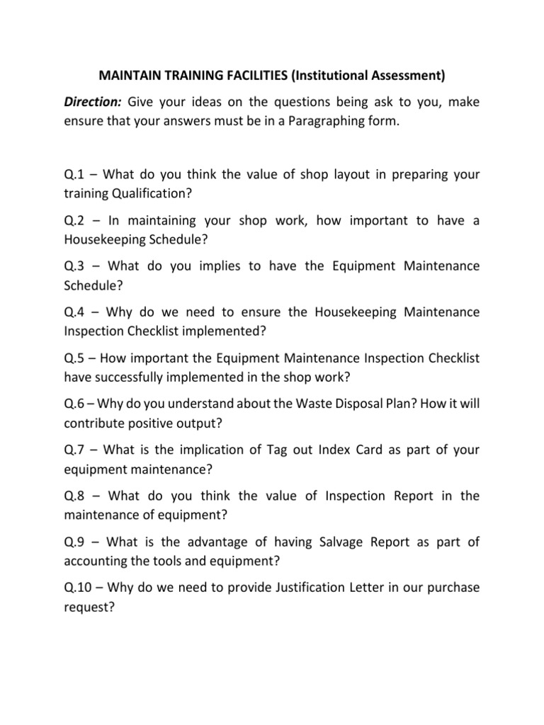 Institutional Assessment in MTF | PDF