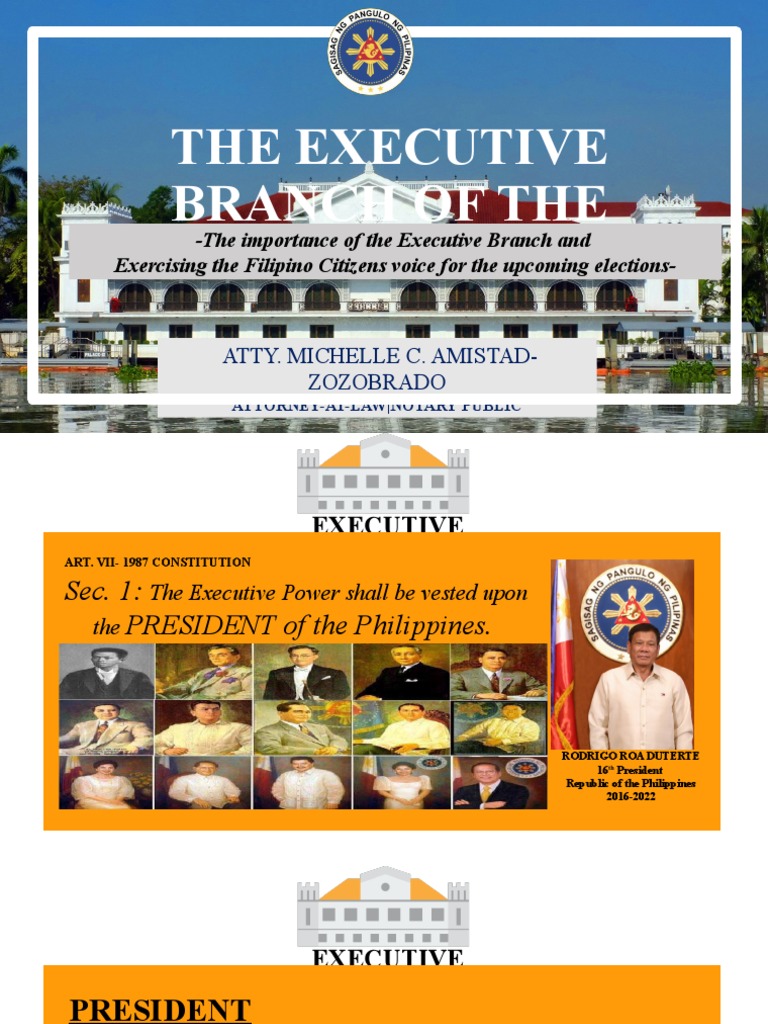 The Executive Branch of The Philippines | PDF | Pardon | American ...