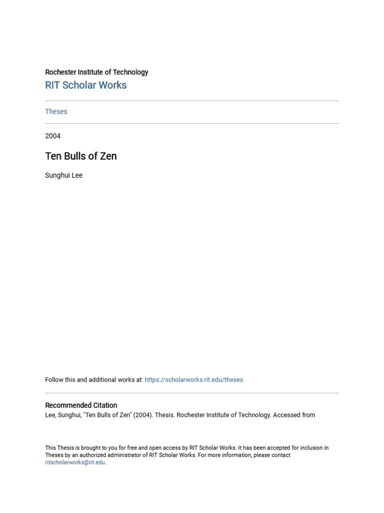 Ten Bulls of Zen | PDF | Mass Media | Zen
