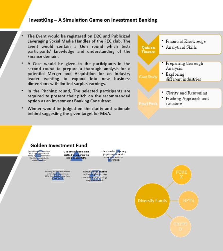 Investking - A Simulation Game On Investment Banking | PDF | Investing ...