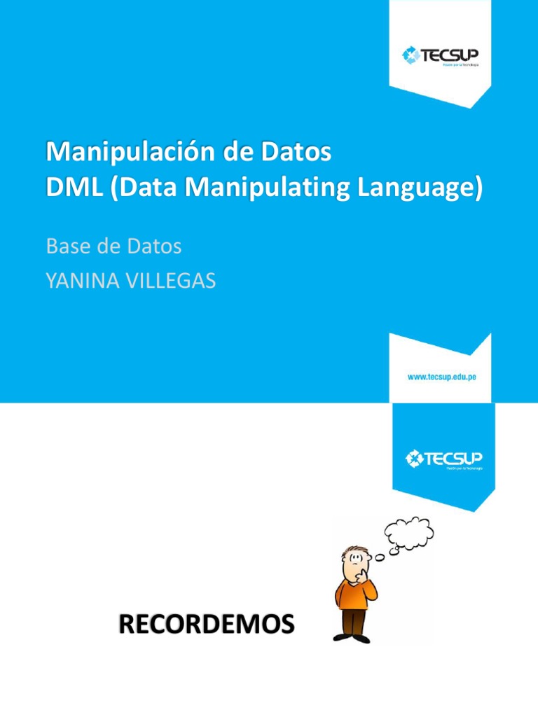 07 Manipulación de Datos | PDF | SQL | Informática