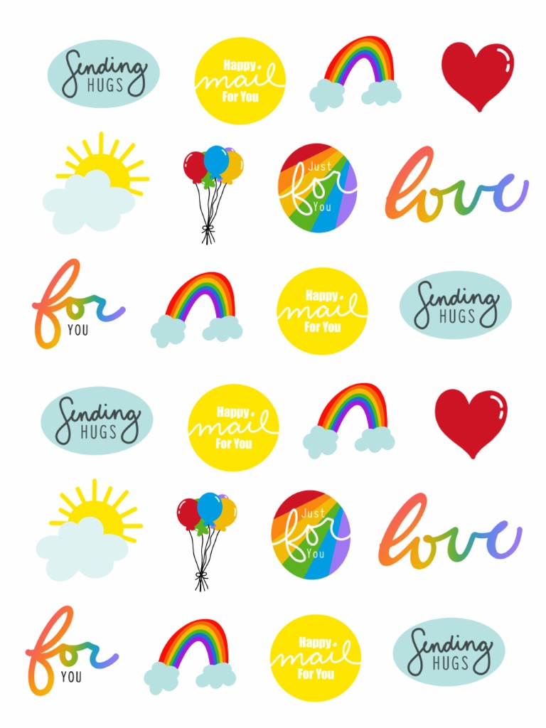 Rainbow Sticker Sheet | PDF