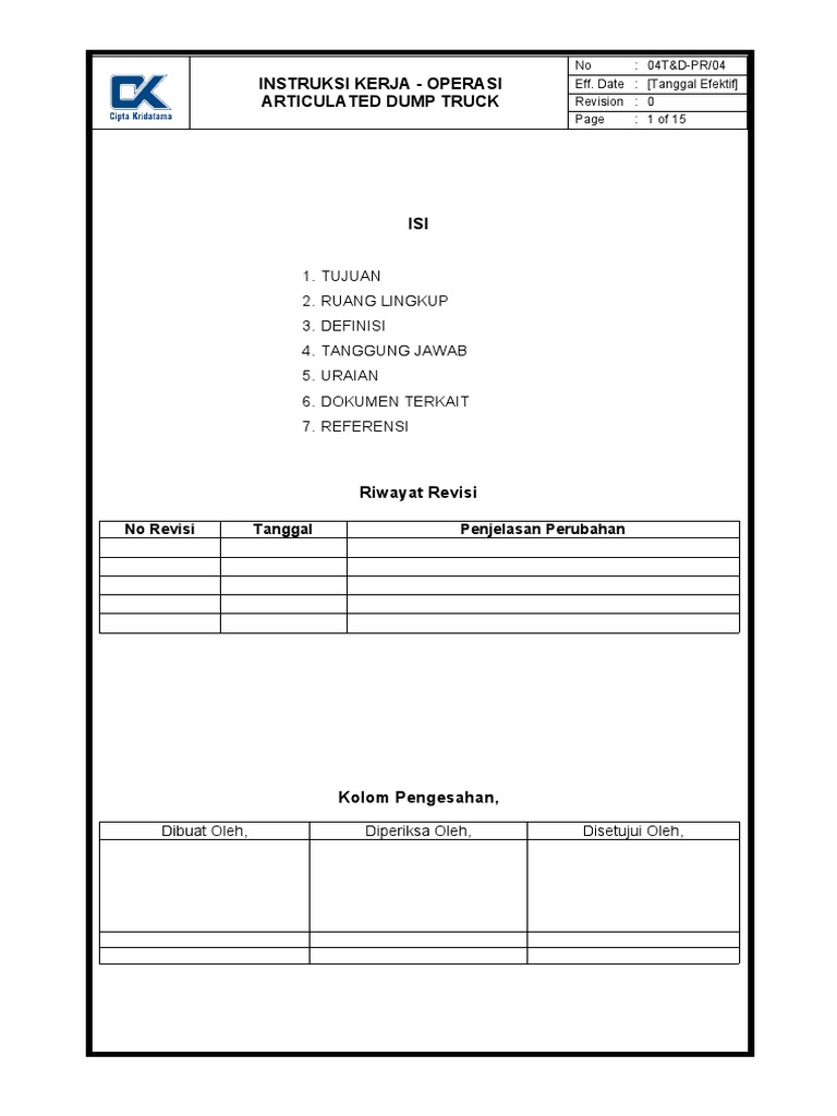Instr Kerja ADT | PDF