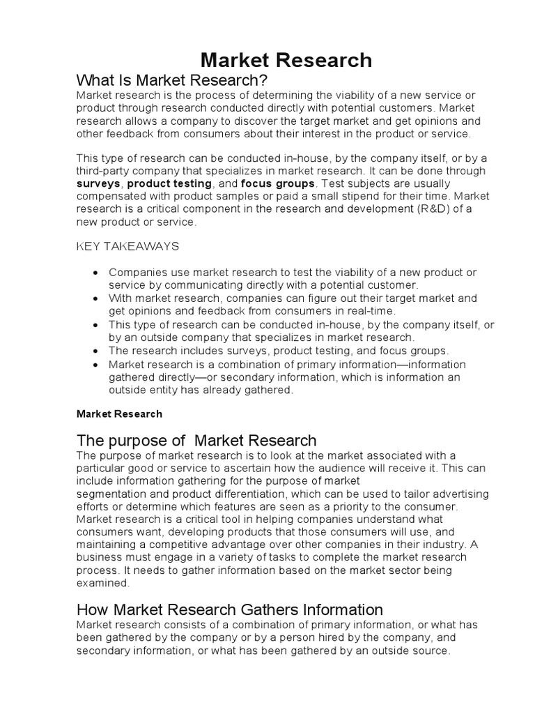 What Is Market Research? | PDF | Marketing Research | Memorandum