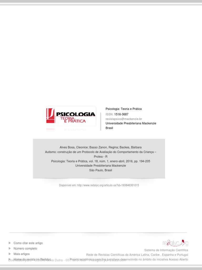 Protea R | PDF | Teoria do Apego | Psicologia