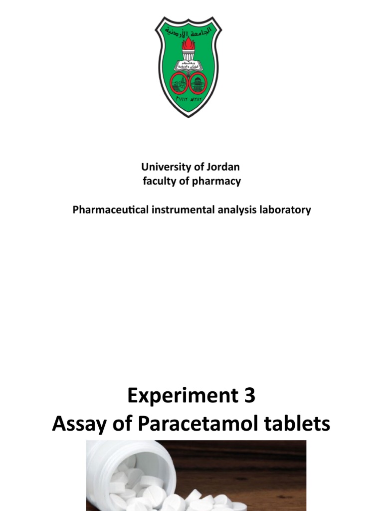 Paracetamol Assay via UV Spectroscopy | PDF | Tablet (Pharmacy ...