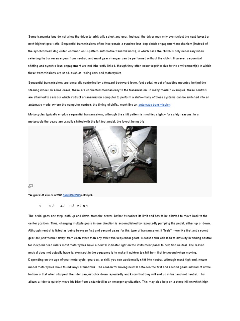 Sequential Gear Box | PDF | Transmission (Mechanics) | Manual Transmission