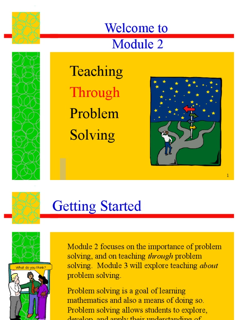 Welcome To: Teaching Problem Solving | PDF | Teachers | Learning
