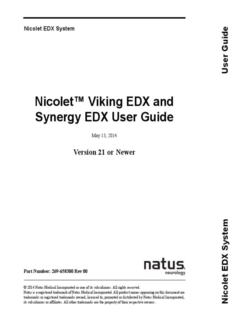 Natus Nicolet Edx User Guide | PDF | Electromyography | Copyright