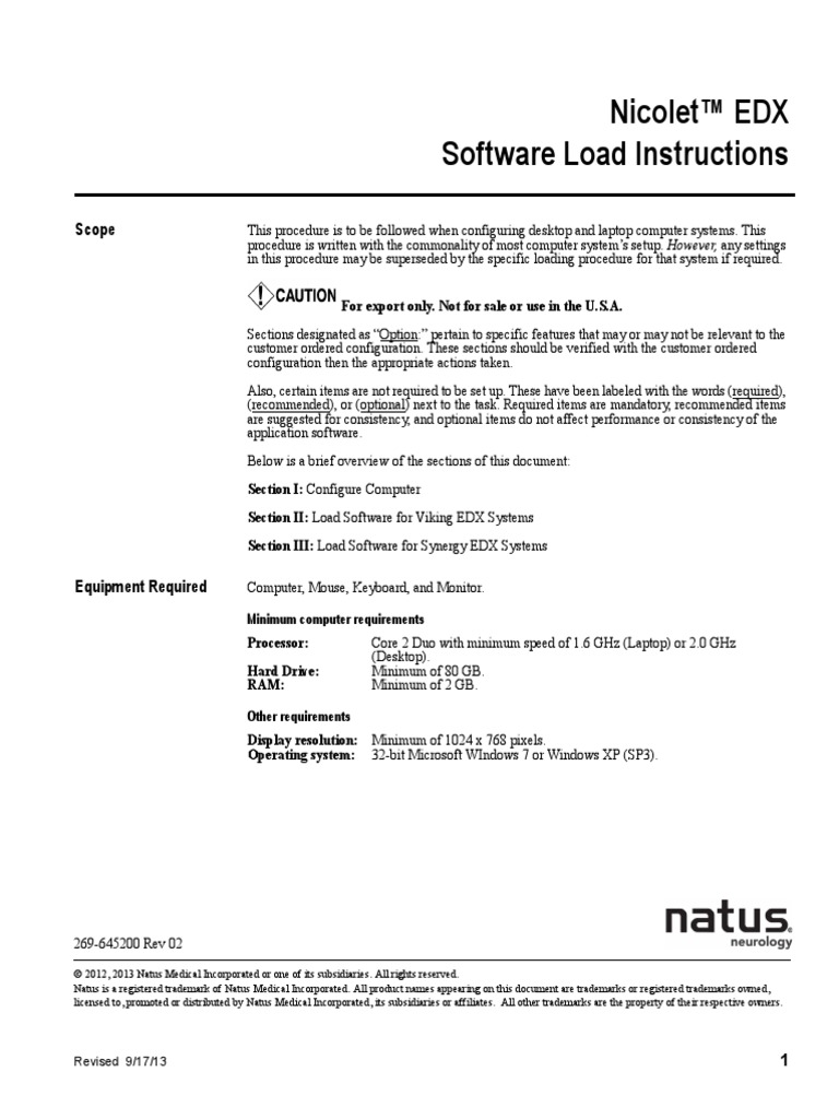 Natus Nicolet Edx Software Load Instructions | PDF | Microsoft Office ...