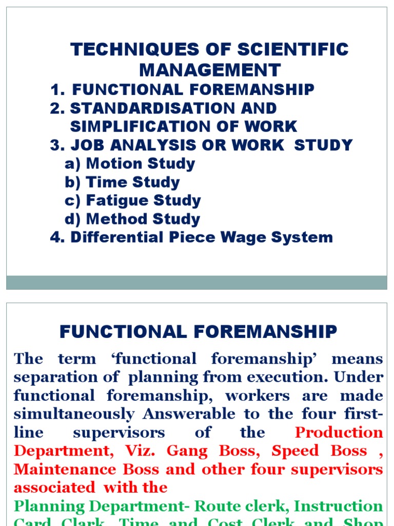 BST Techniques of Management | PDF | Piece Work | Business