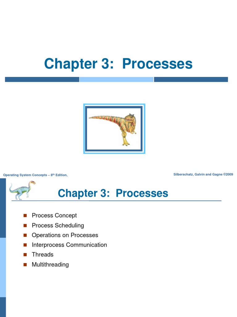 Chapter 3 Processes Silberschatz Galvin And Gagne ©2009 Operating System Concepts 8 Edition