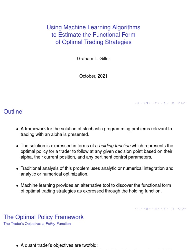 Graham Giller Wilmott Talk | PDF | Mathematical Optimization | Machine Learning