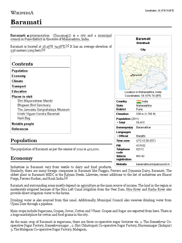 Baramati - Travel | PDF