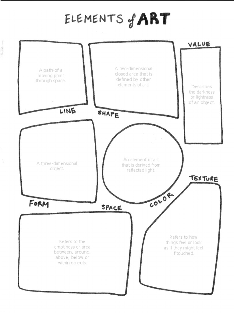 Space Element Of Art Worksheet
