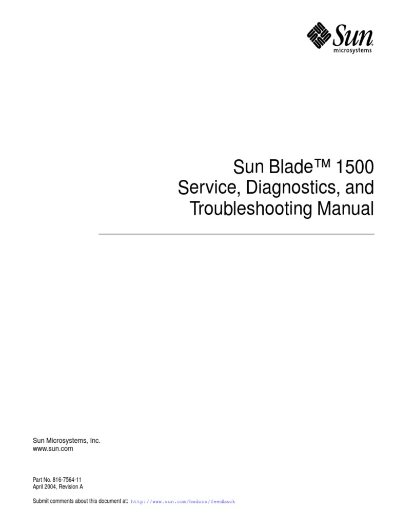 Sun Blade™ 1500 Manual | PDF | Electrical Connector | Computer Architecture