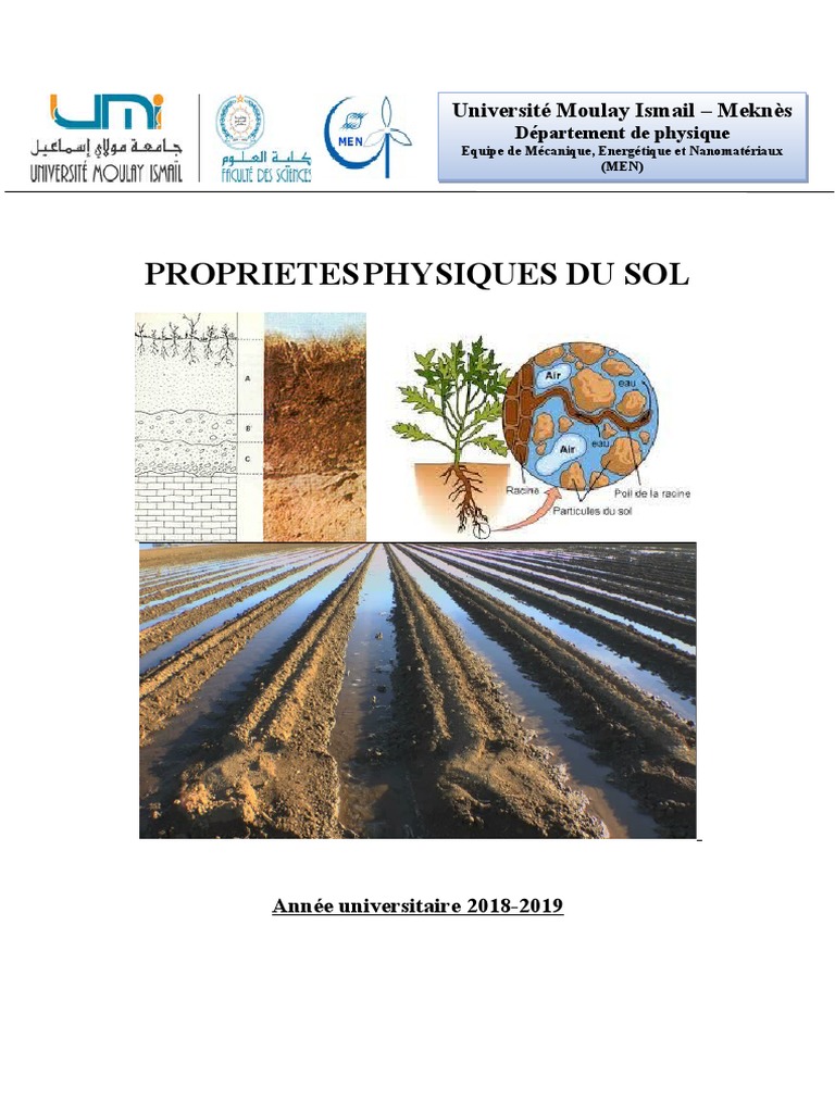 Cours Physique Du Sol040519 | PDF | Sol (pédologie) | Porosité