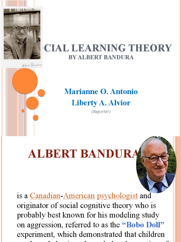 Albert Bandura Social Learning Theory | PDF | Behaviorism | Behavior