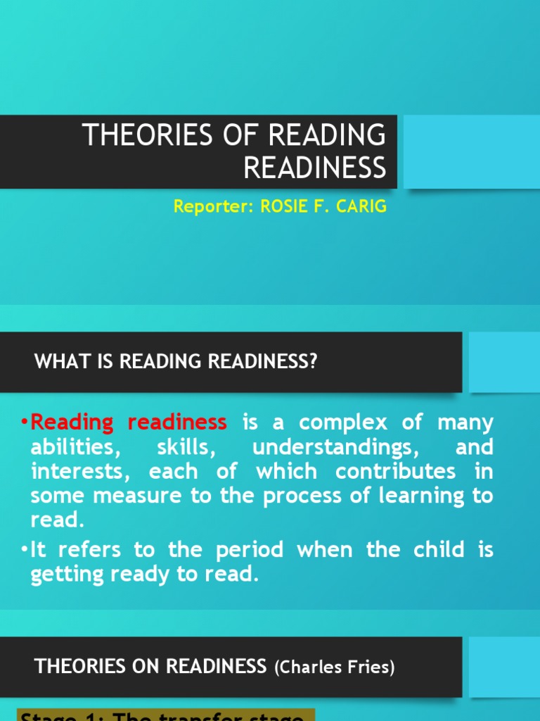 Theories of Reading Readiness | PDF | Literacy | Learning