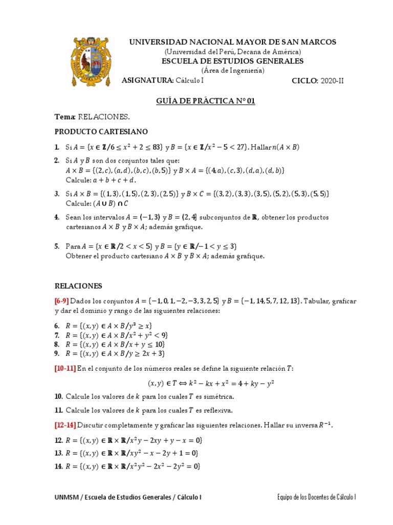 Guia de Practica 1 | PDF | Matemáticas | Conceptos matemáticos