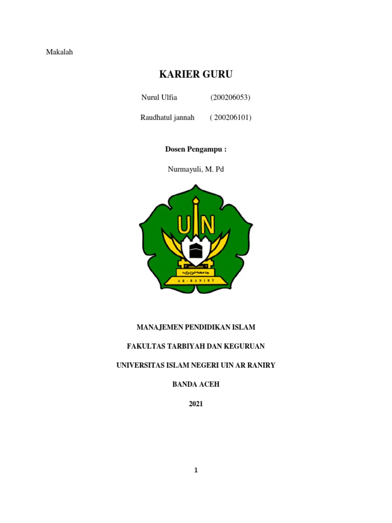 Makalah Karier Guru | PDF | Karier & Perkembangan