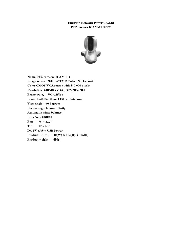 USB Camera (51060013 - ICM-01) | PDF