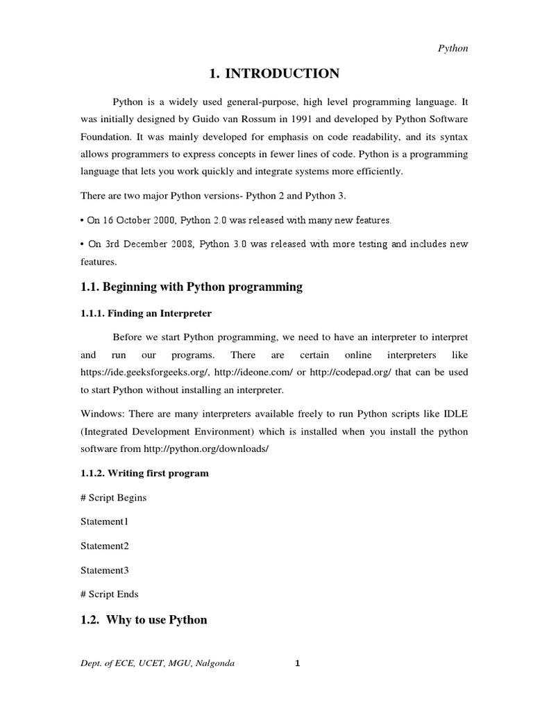 Internship Project | PDF | Control Flow | Parameter (Computer Programming)