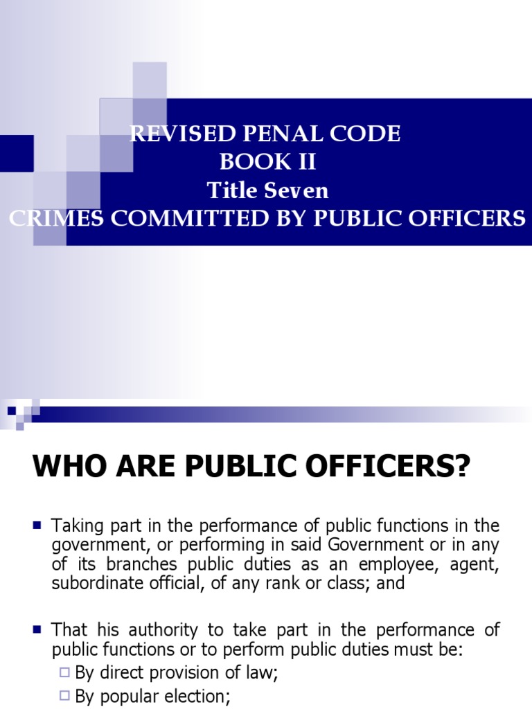 RPC Crimes by Public Officers | PDF | Crime & Violence | Crimes