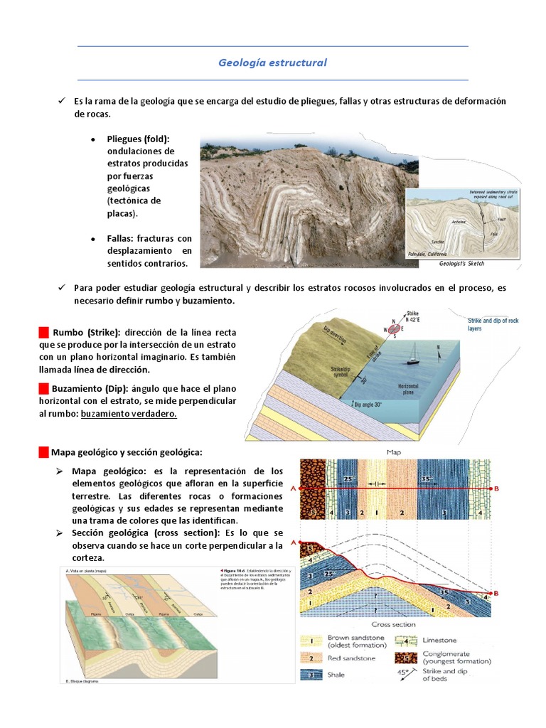 Clase 13 - Geología Estructural | PDF | Falla (geología) | Estrato