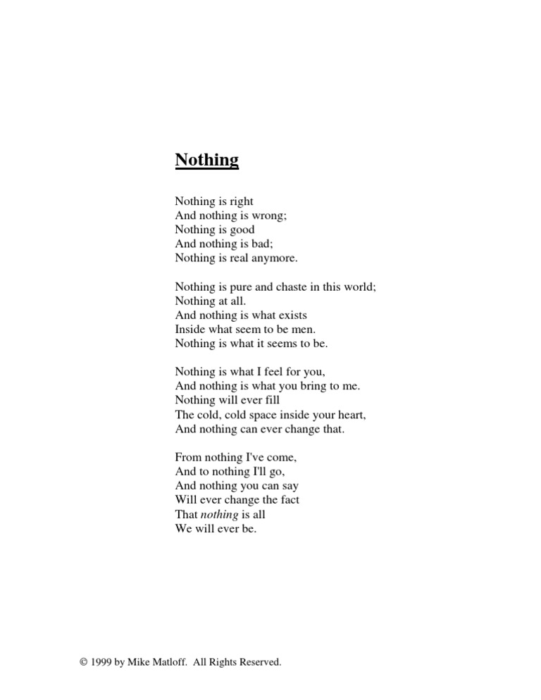 Nothing | PDF
